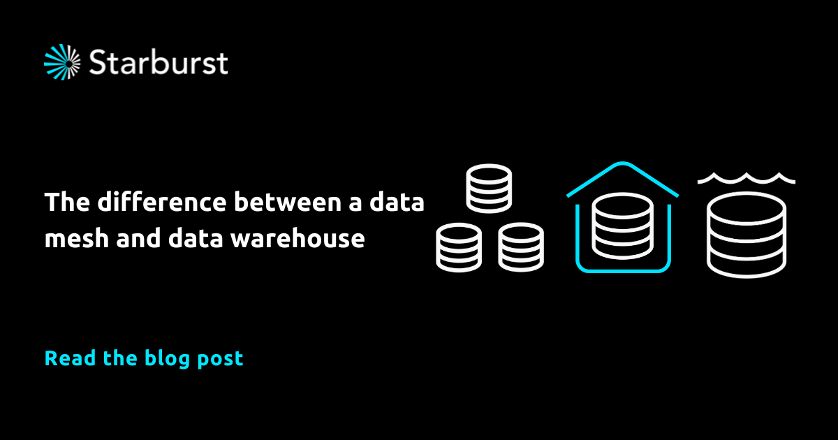 Data mesh vs data warehouse | How Starburst helps with both