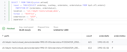 Introducing support for UNLOAD in Starburst Galaxy