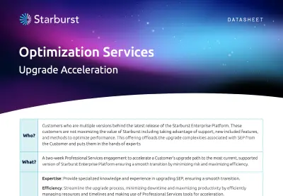 Upgrade Acceleration - Optimization Services | Starburst